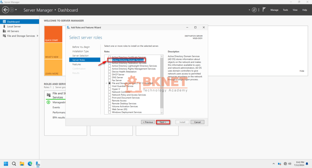 Cài đặt Domain Controller trên Windows Server 2025 chi tiết